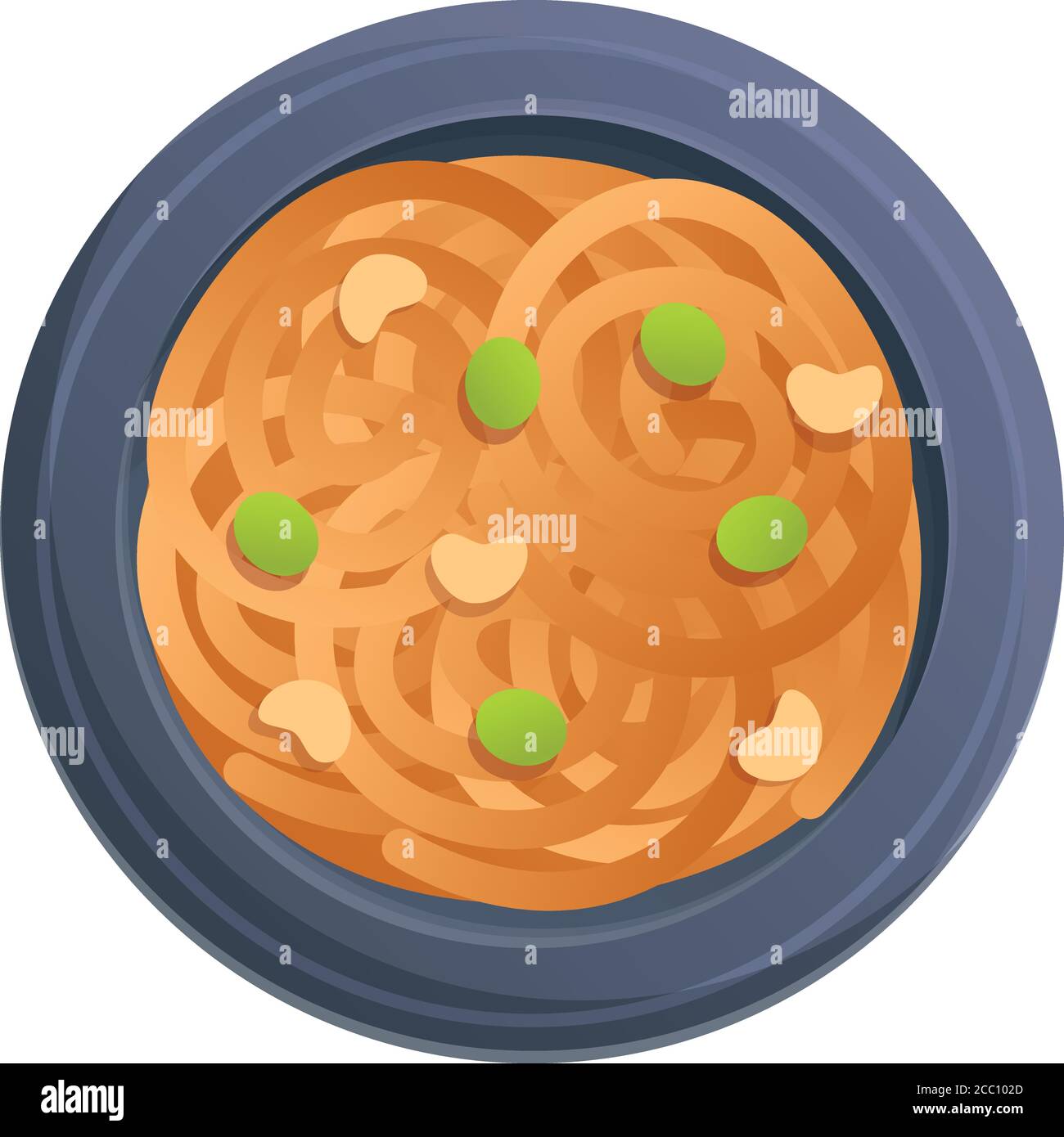 Vegetable pasta icon. Cartoon of vegetable pasta vector icon for web ...