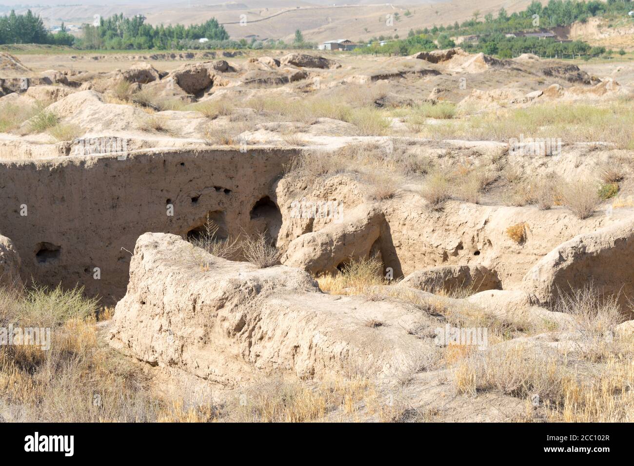 Panjakent, Tajikistan - Remains of Ancient Panjakent. a famous Historic ...