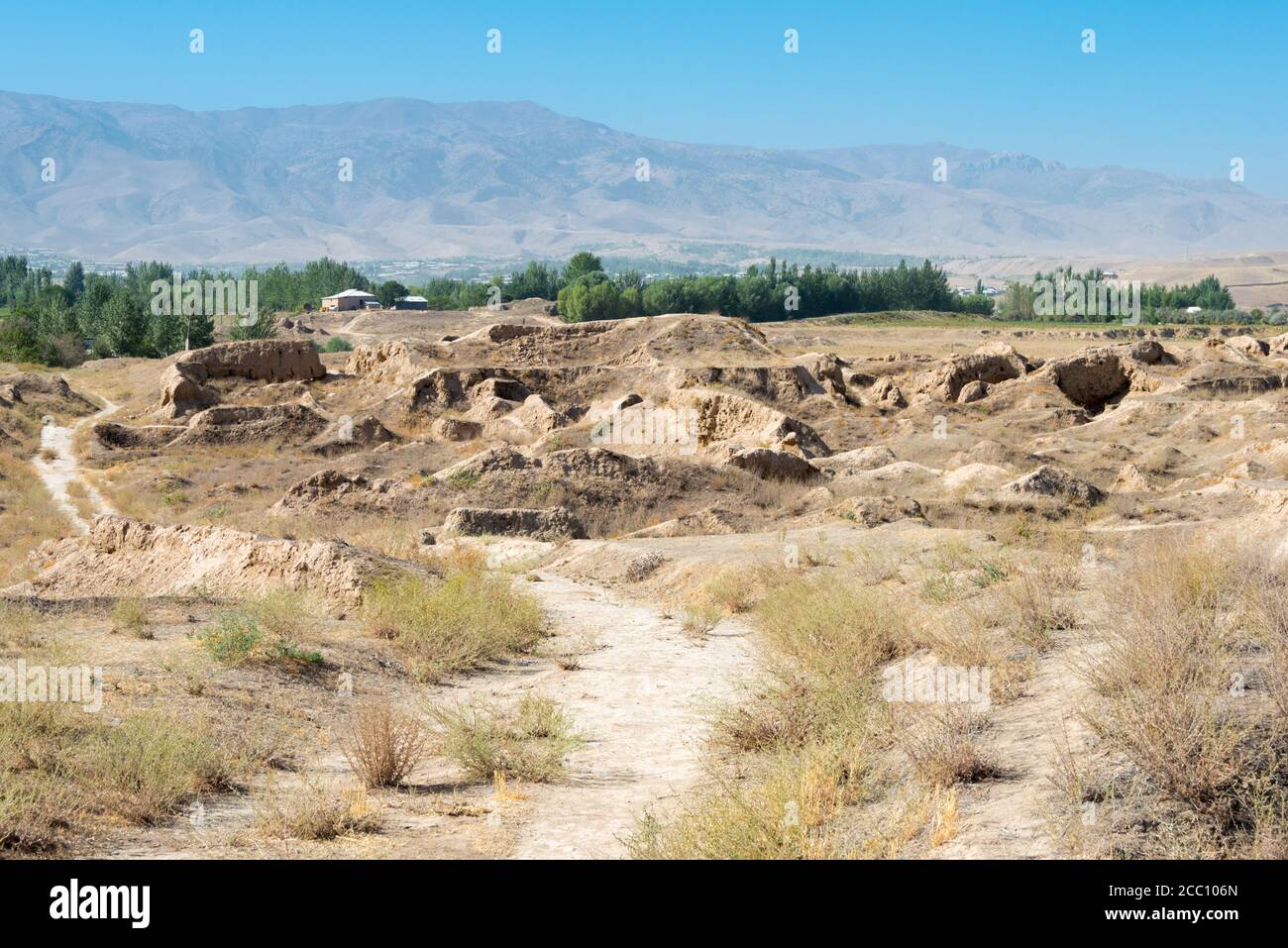 Panjakent, Tajikistan - Remains of Ancient Panjakent. a famous Historic ...