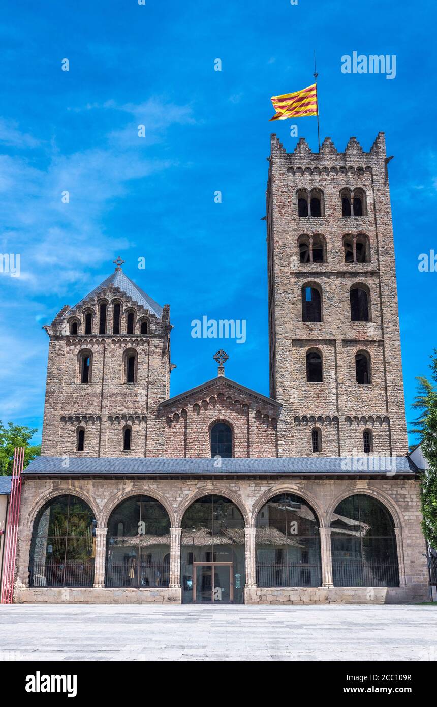 Spain, Catalonia, province of Girona, Ripoll, monastery of Santa-Maria ...