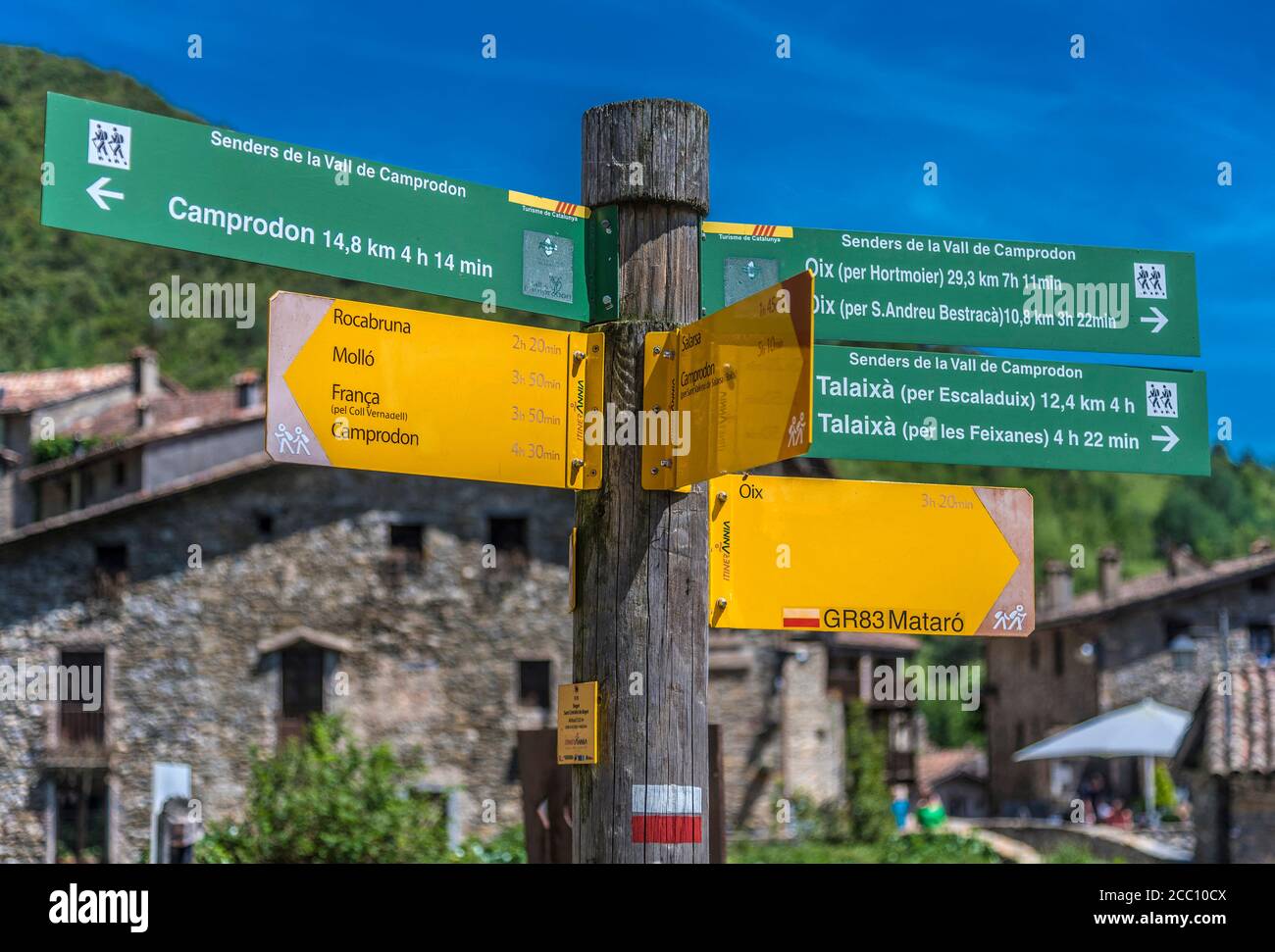 Spain, Catalonia, Pyrenees, province of Girona, mountain village of ...