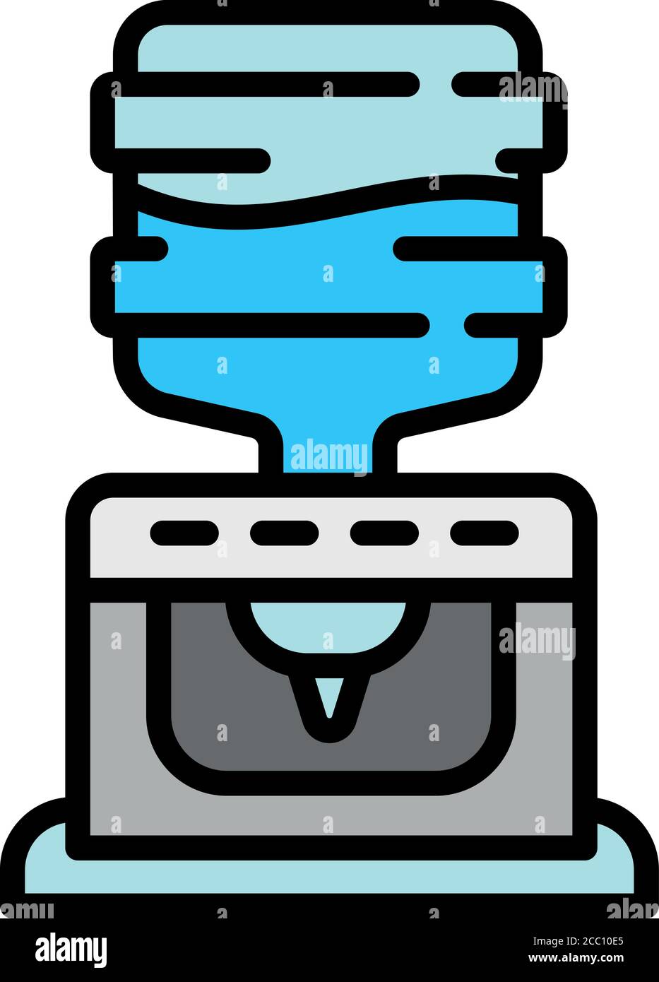 Water cooler icon. Outline water cooler vector icon for web design ...