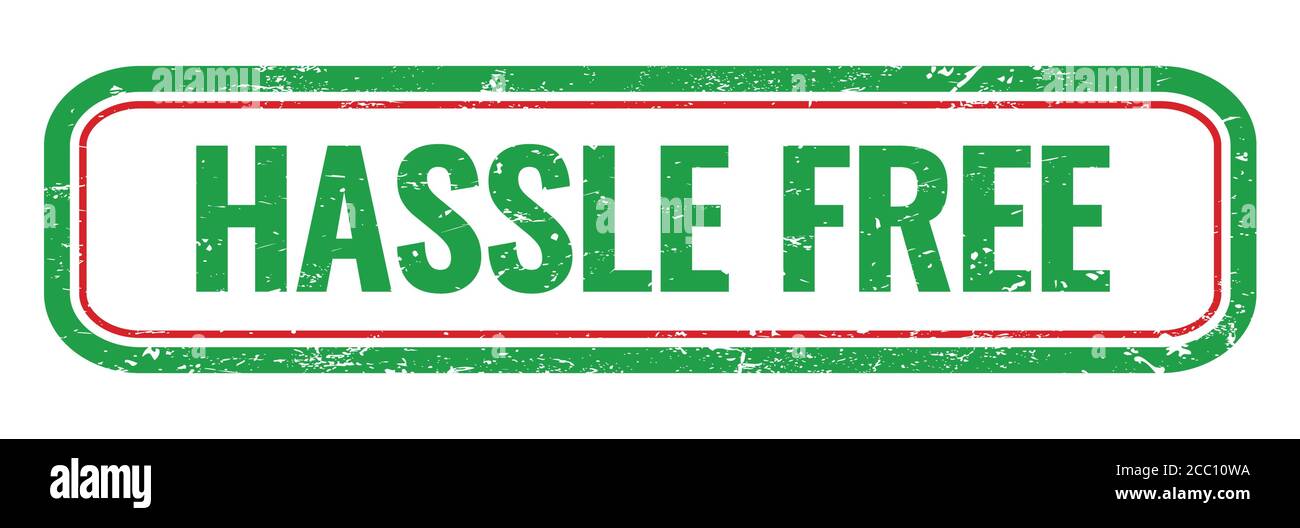 Hassle free stamp hi-res stock photography and images - Alamy