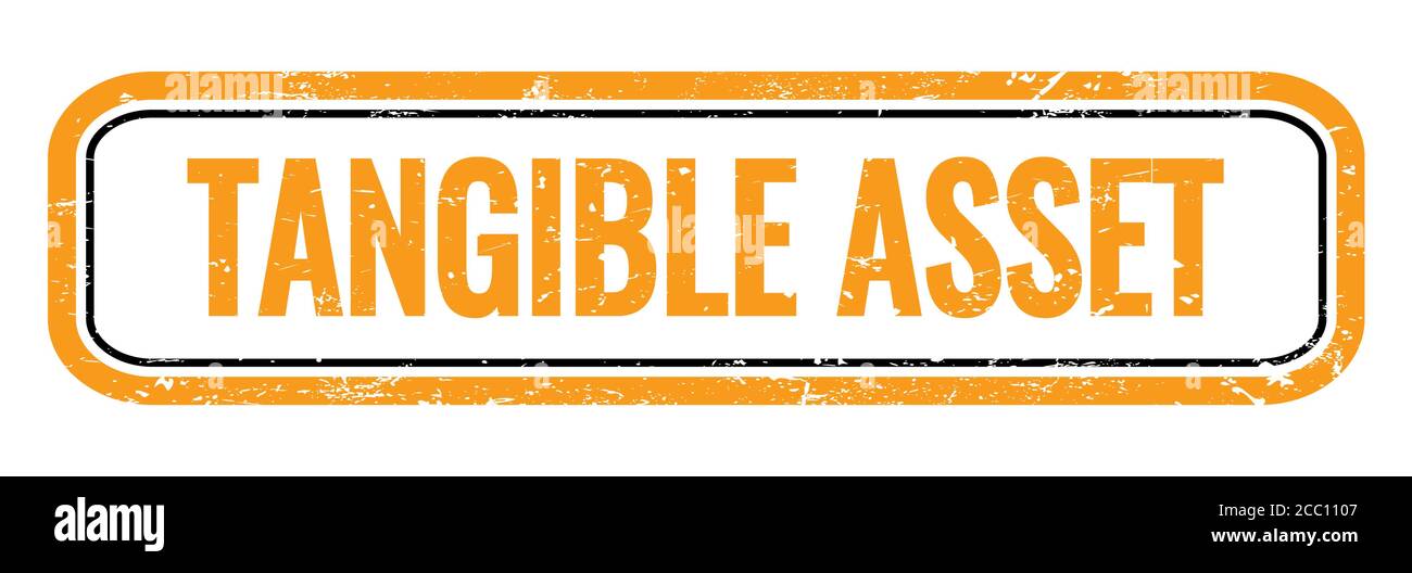 TANGIBLE ASSET orange grungy rectangle stamp sign Stock Photo - Alamy