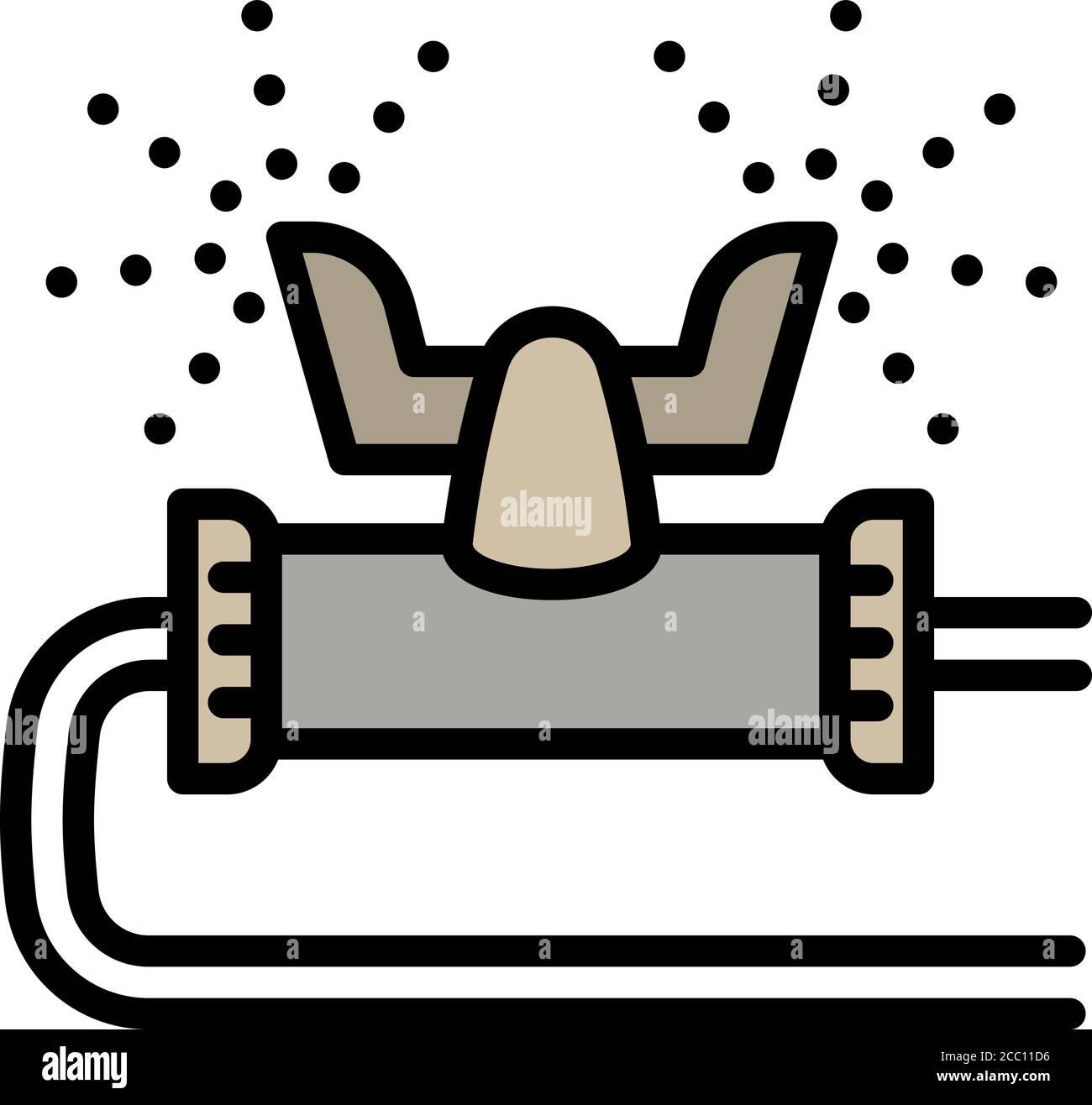 Plastic irrigation sprinkle icon. Outline plastic irrigation sprinkle ...