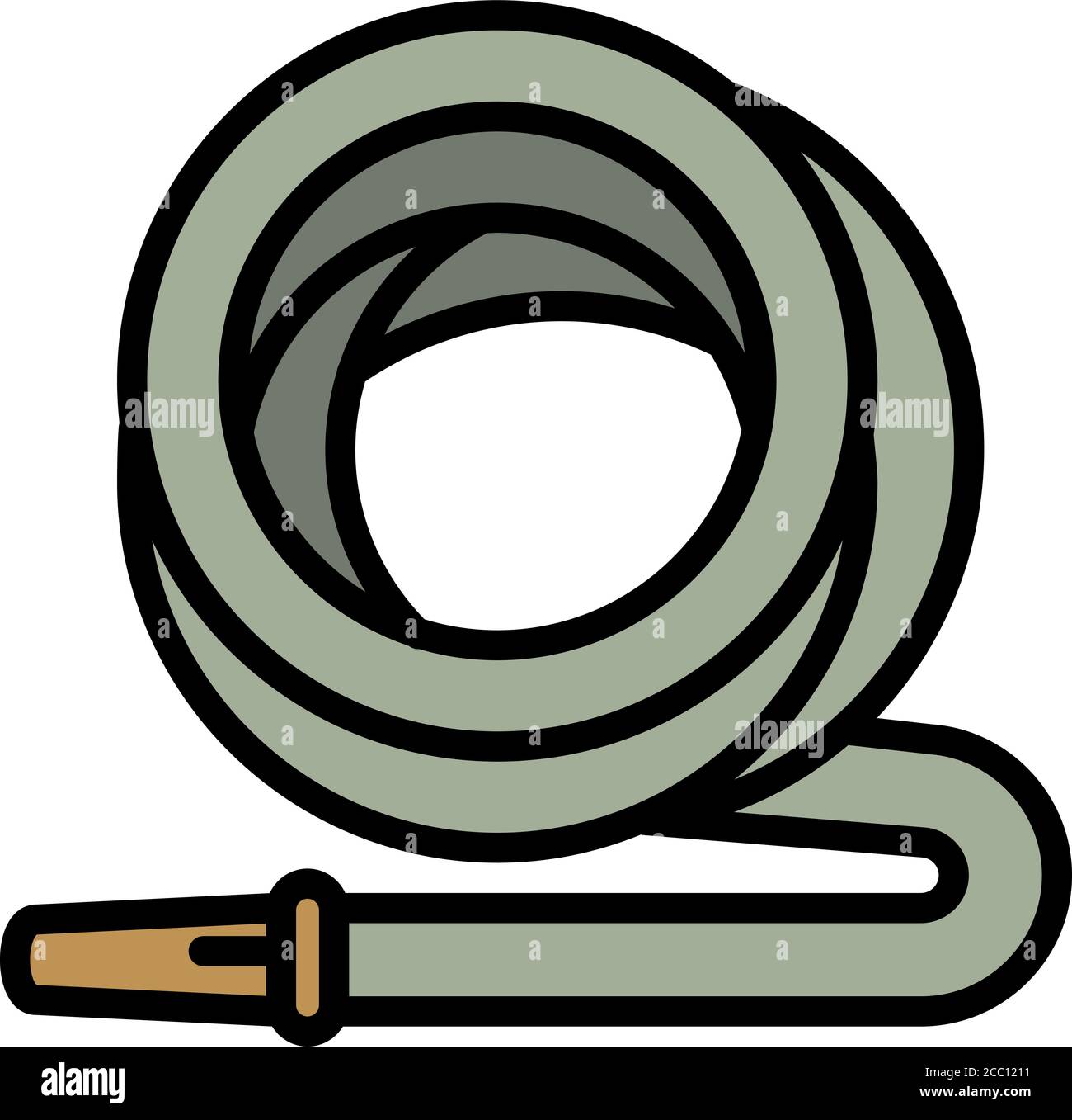 Garden irrigation hose icon. Outline garden irrigation hose vector icon ...