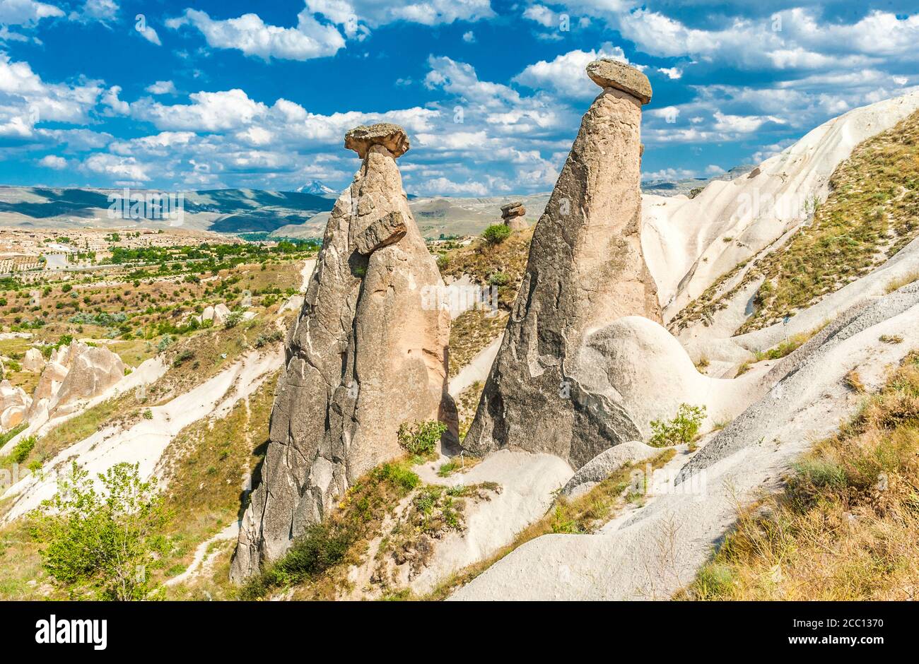 Turkey, Cappadocia, fairy chimneys "the three sisters" in the Urgup ...