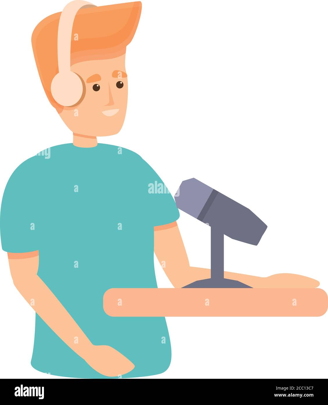 Boy podcast icon. Cartoon of boy podcast vector icon for web design ...