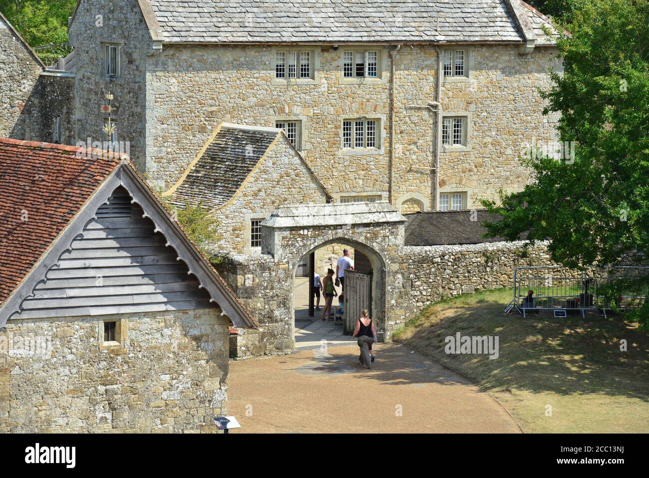 Inner courtyard of a castle in the Isle of Wight Stock Photo - Alamy