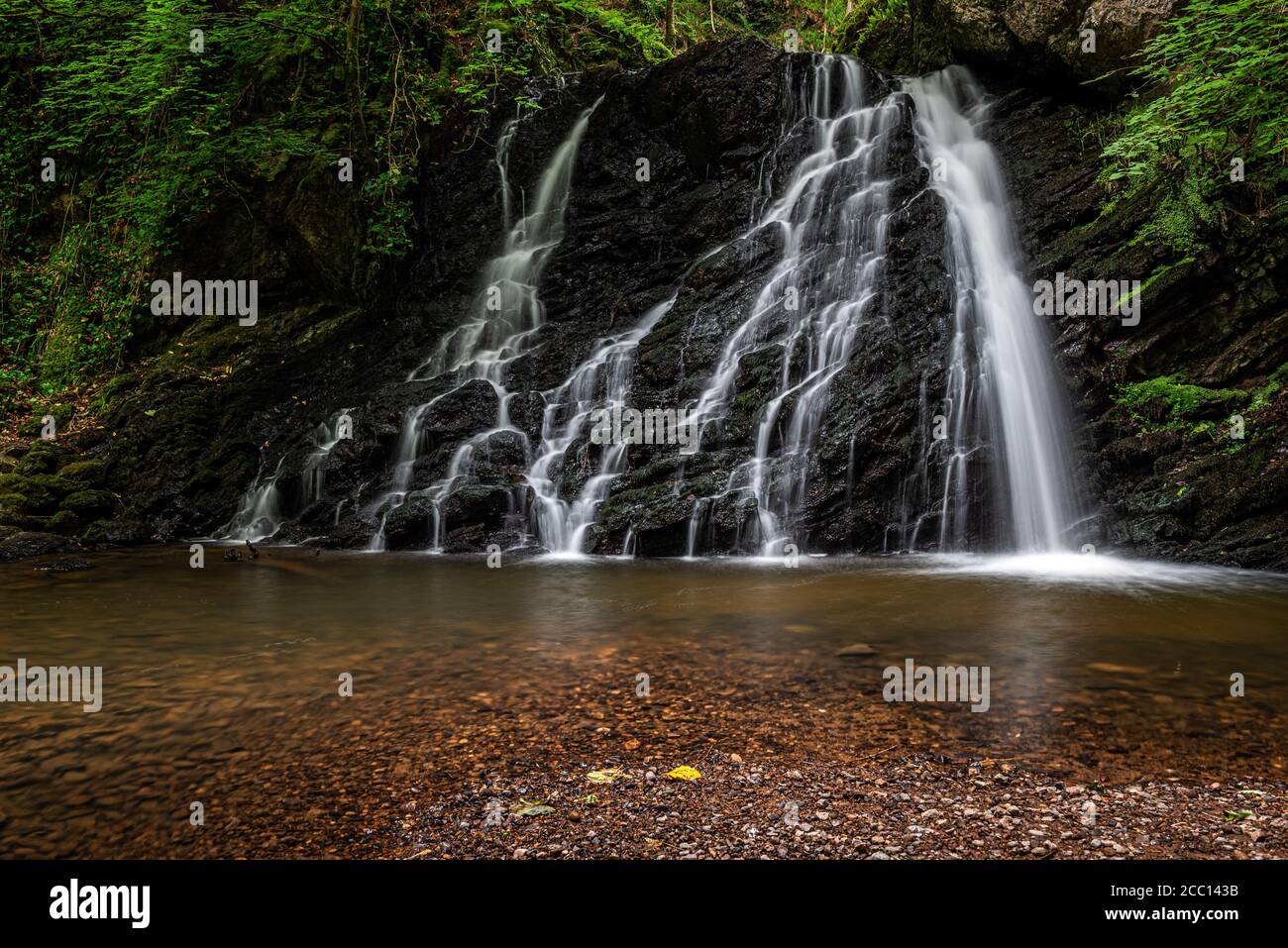 Waterfalls in The Fairy Glen on the Black Isle in the Highlands of ...