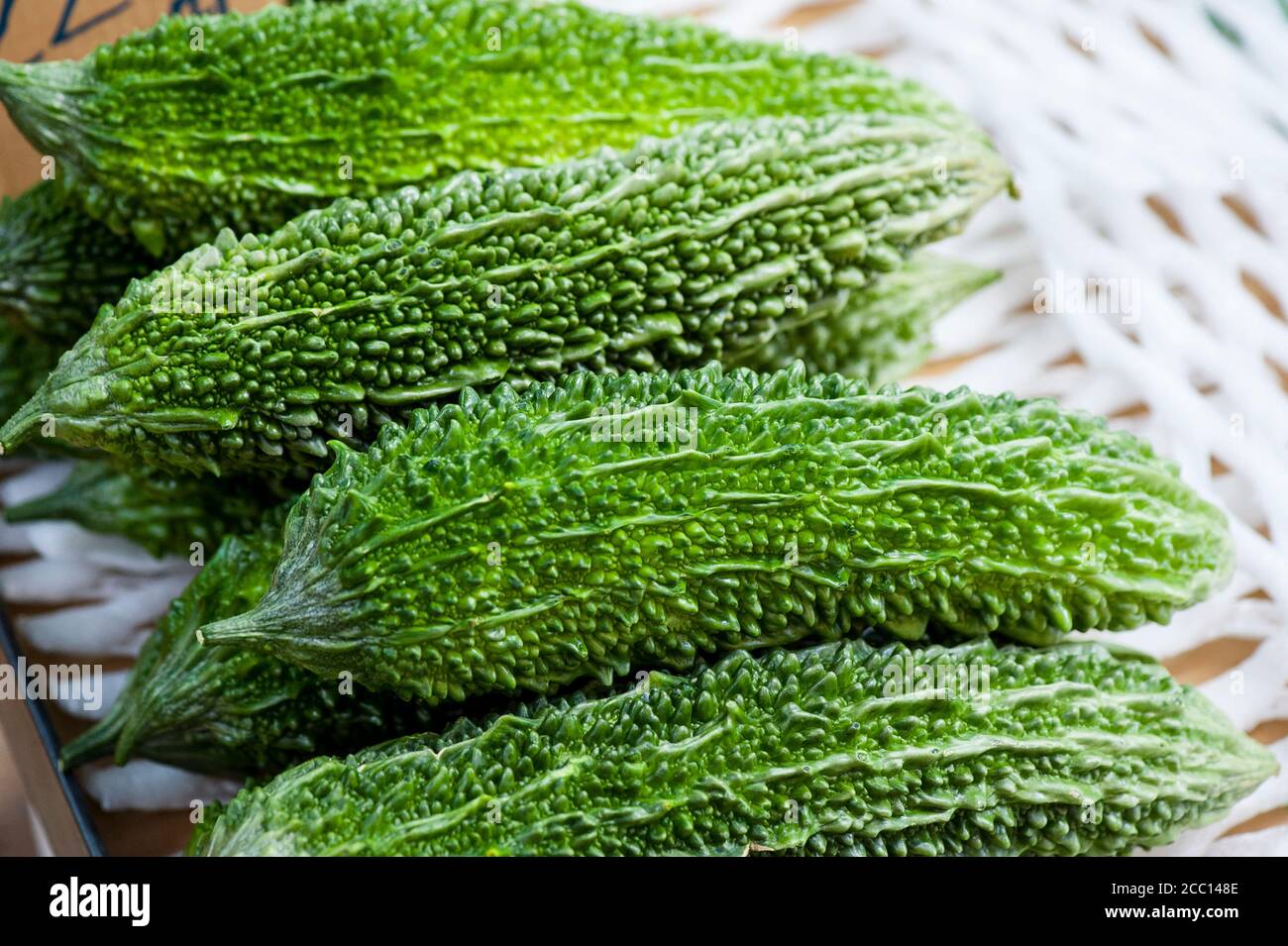 Goya vegetable on a stall, Naha, Okinawa, Japan Stock Photo - Alamy