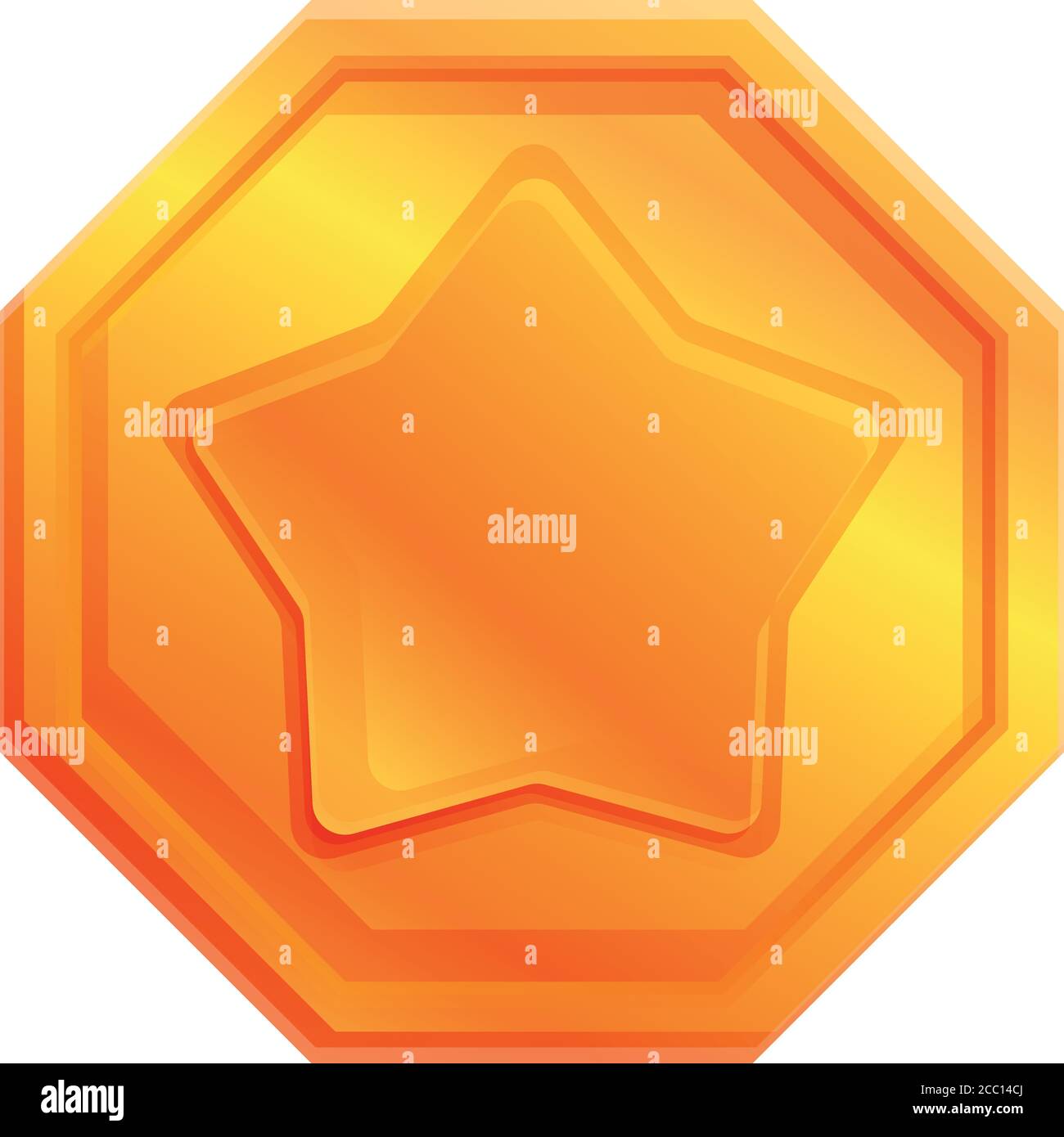 Bonus gold star icon. Cartoon of bonus gold star vector icon for web ...