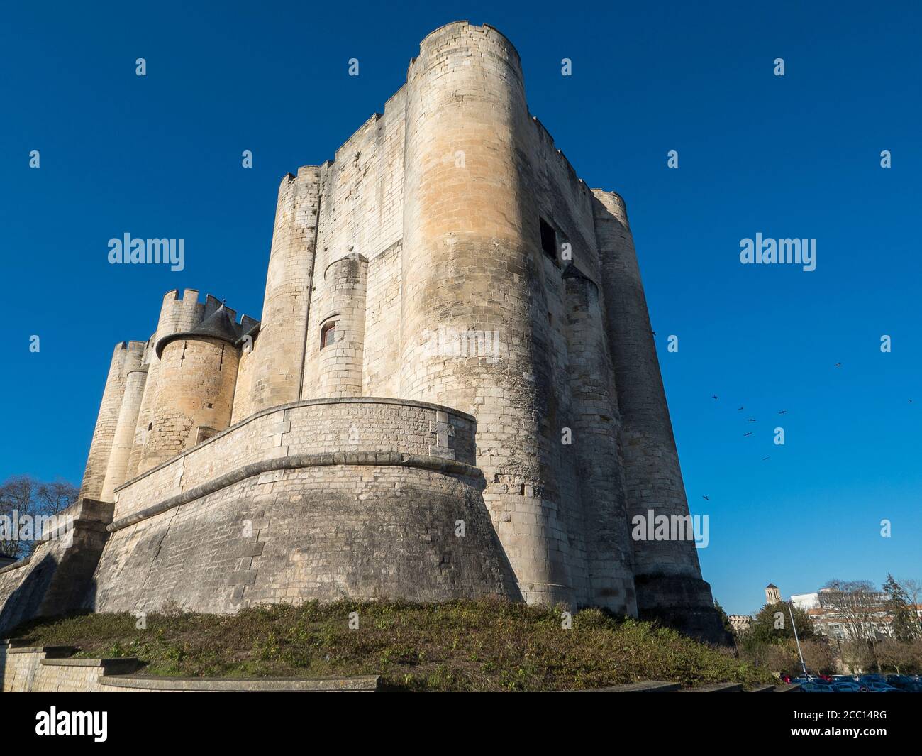 High middle ages castle, Niort, France Stock Photo - Alamy