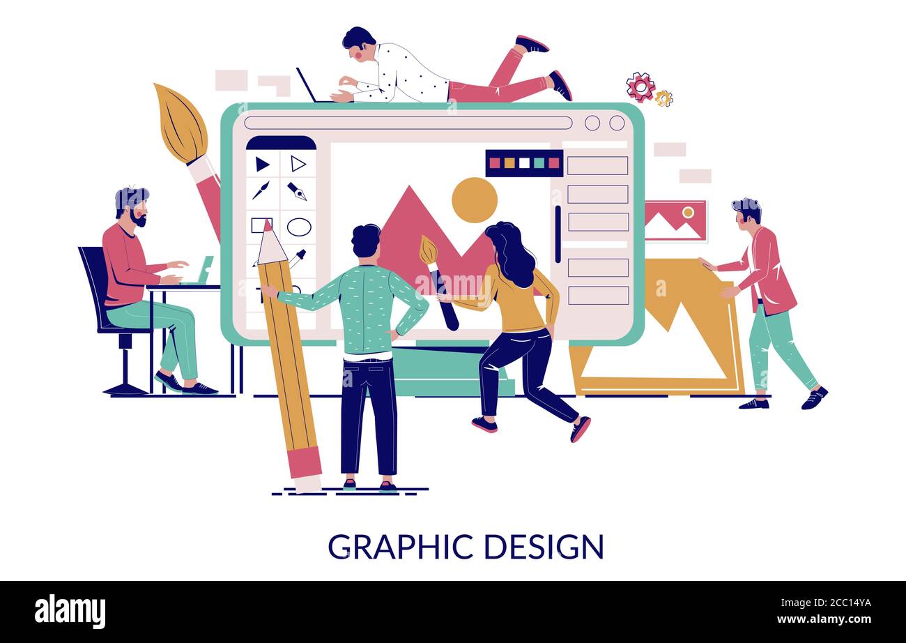 Graphic design, vector concept for web banner, website page Stock ...