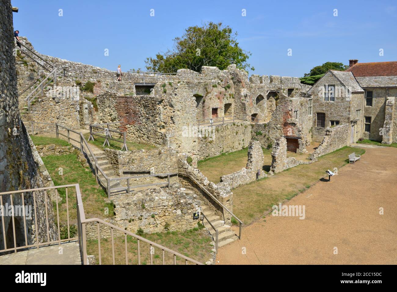 Inner courtyard of a castle in the Isle of Wight Stock Photo - Alamy