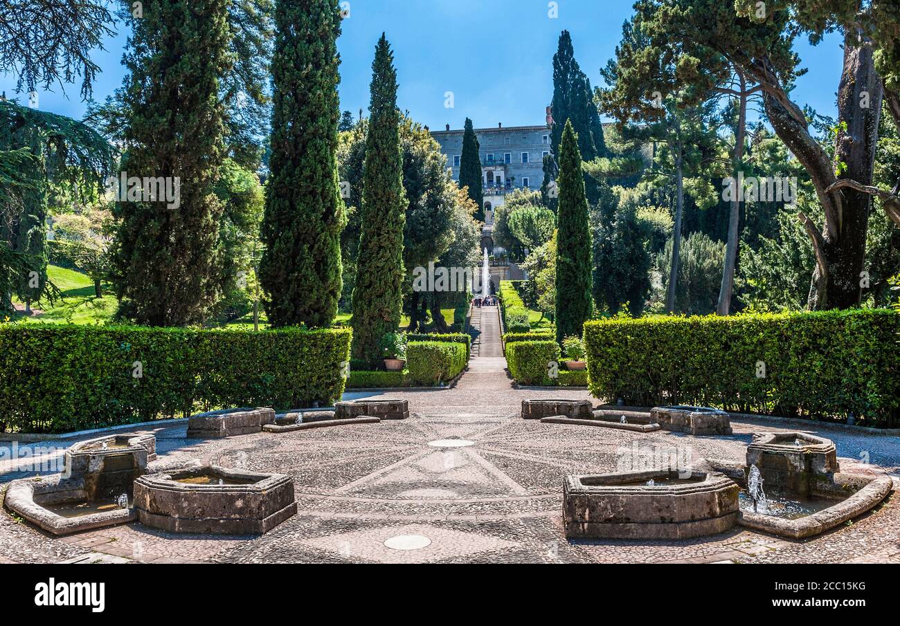 Italy, Lazio, Tivoli, gardens of the Villa d'Este (Renaissance) (UNESCO ...