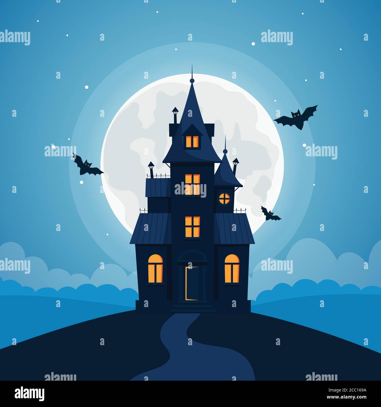 Haunted_house Stock Vector Images - Alamy
