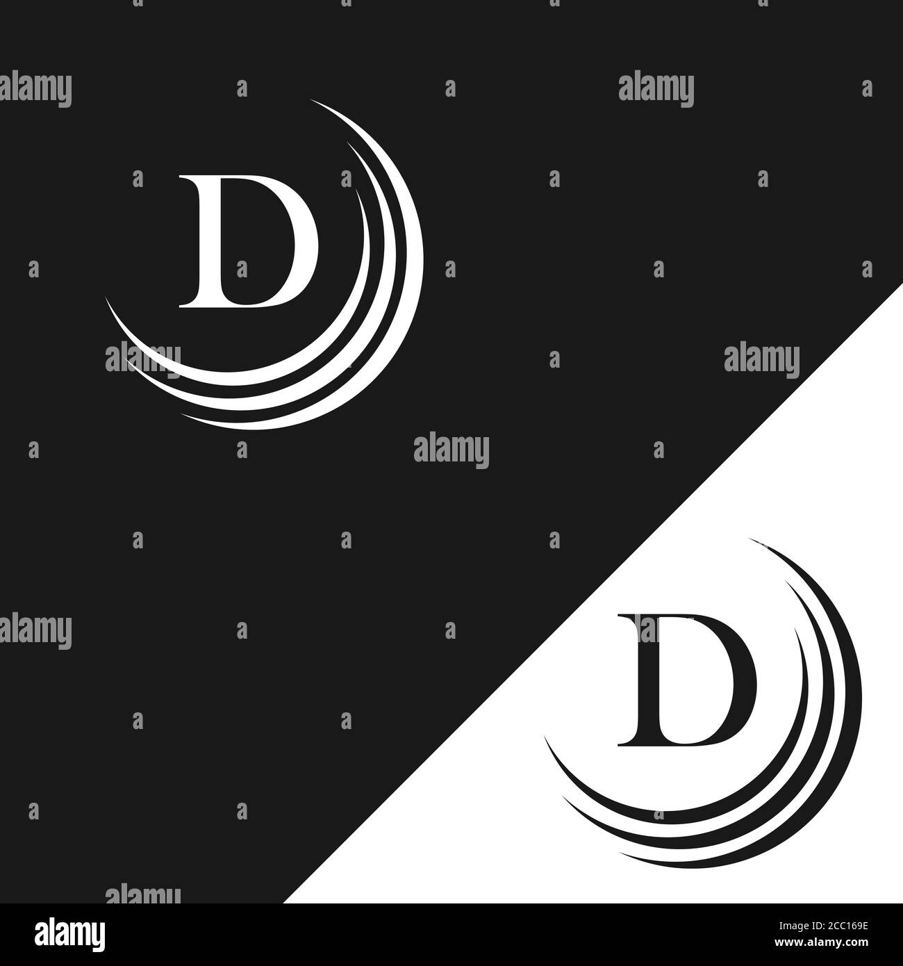 Simple design initial letter D for element design. Abstract design ...