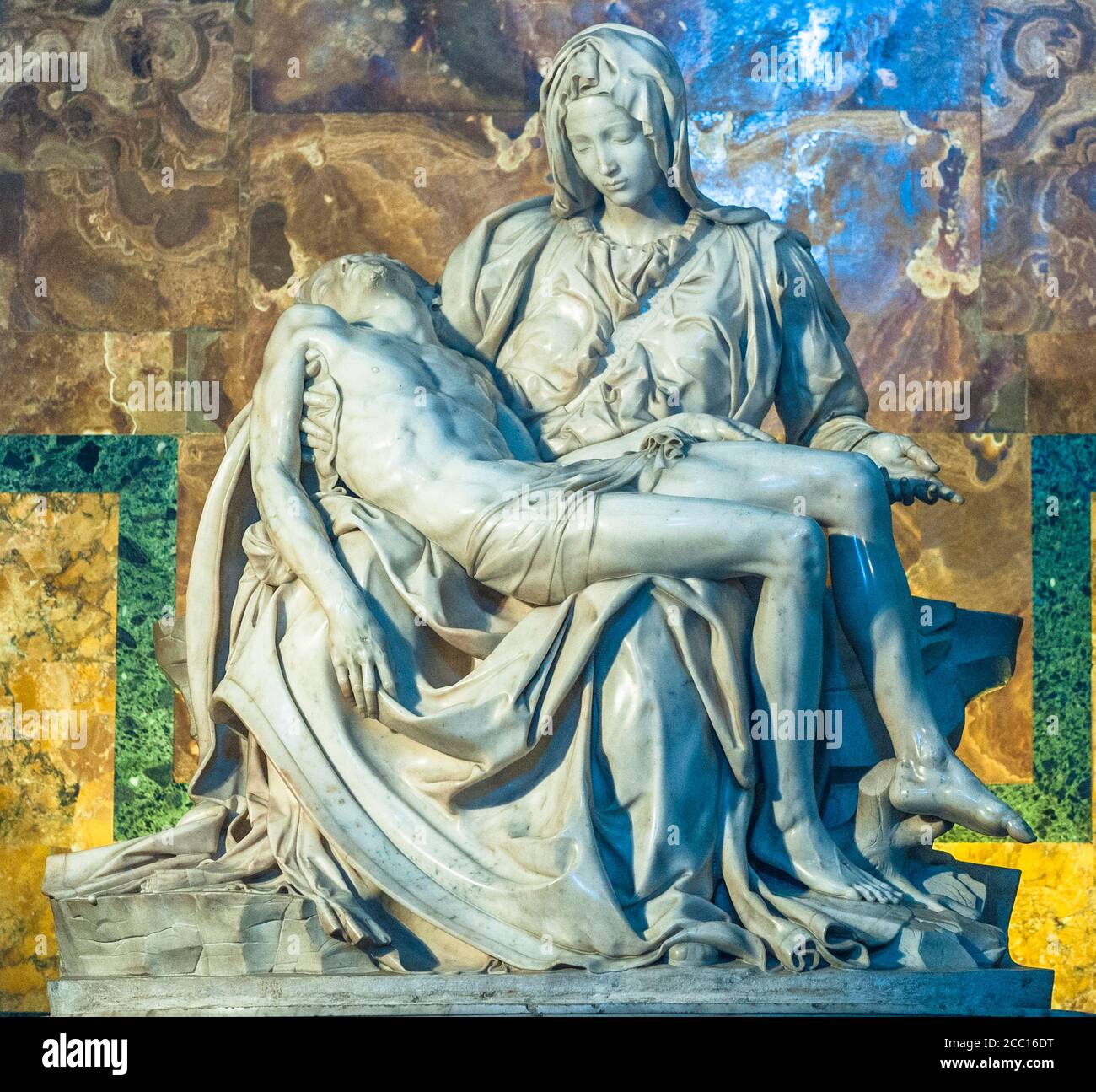 Italy, Rome, Vatican City, St Peter's Basilica, marble group of the ...