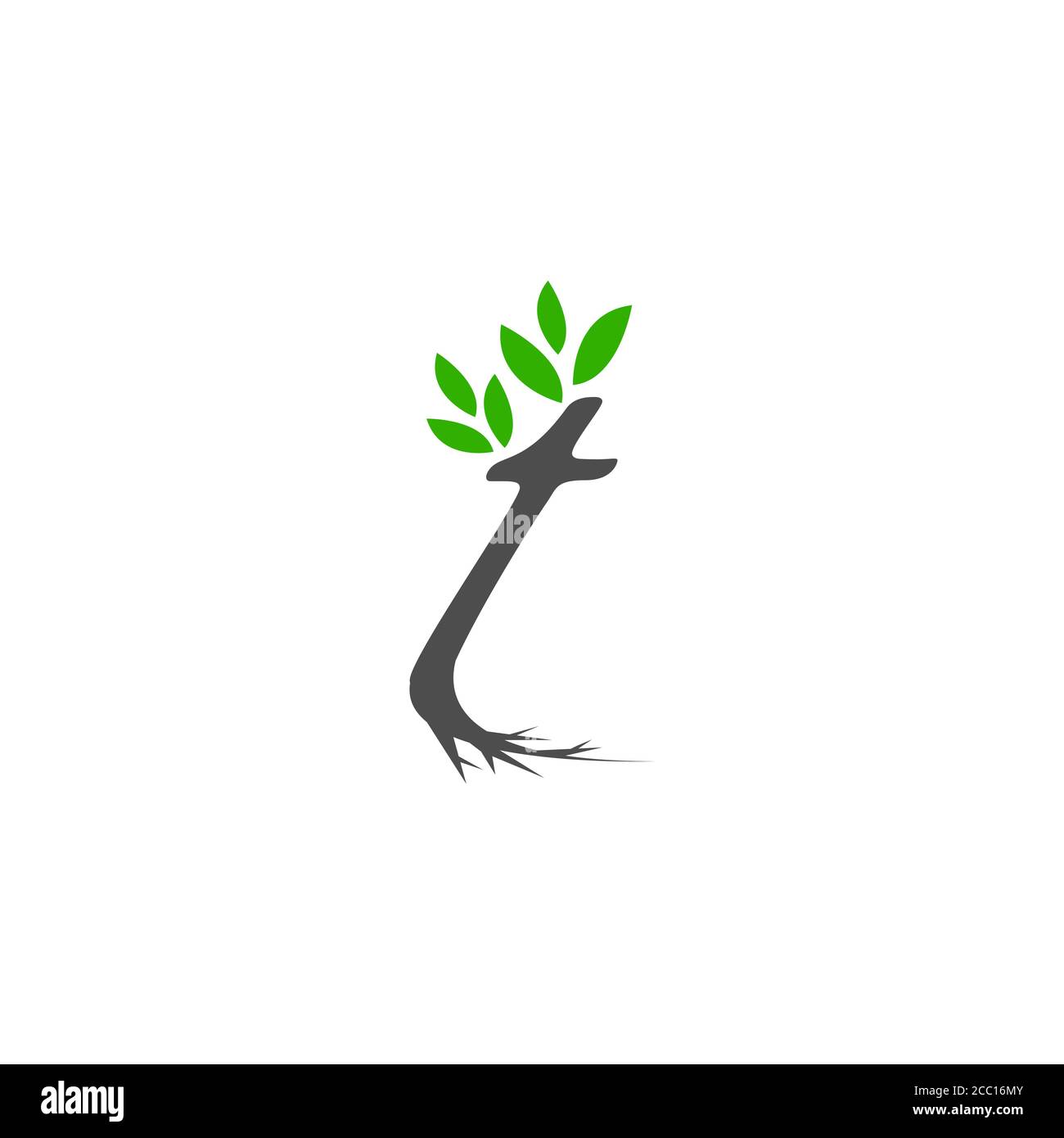 Abstract T letter symbol design vector illustration with leaf. Creative ...