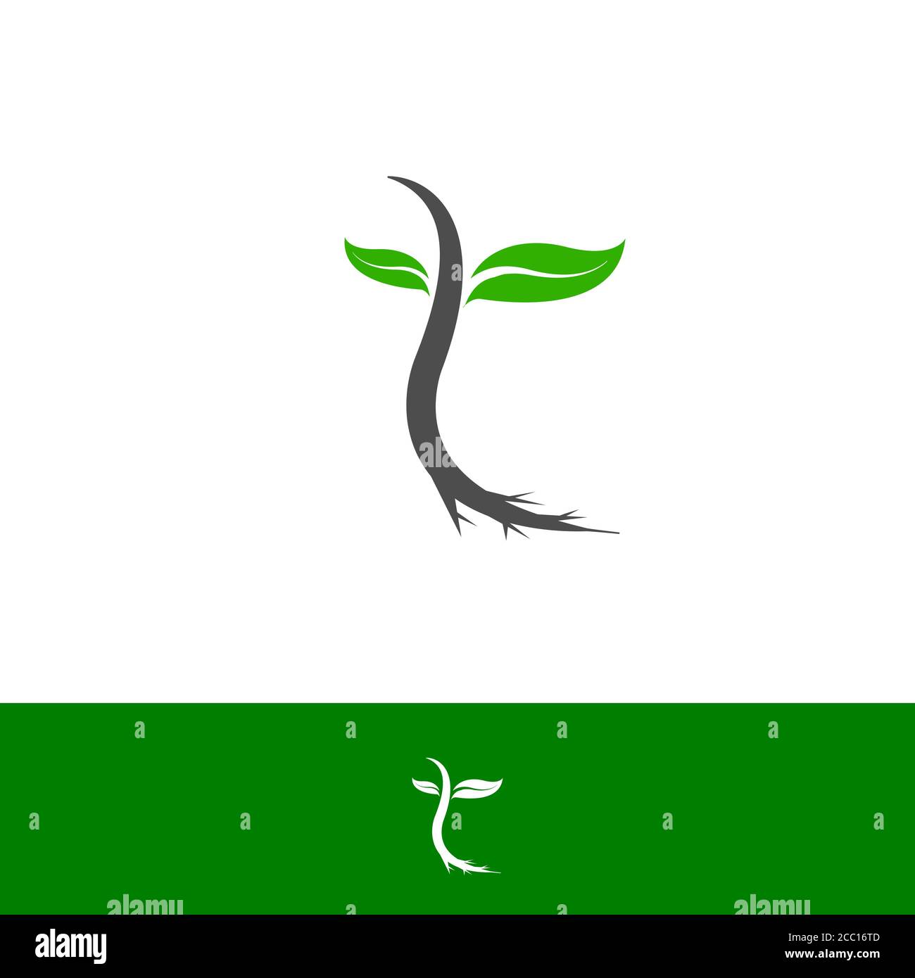 Abstract T letter symbol design vector illustration with leaf. Creative ...