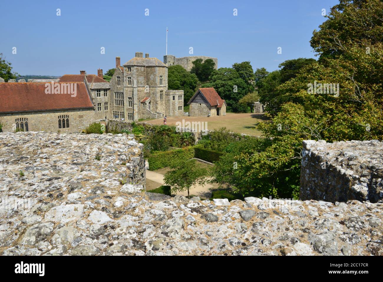 Inner courtyard of a castle in the Isle of Wight Stock Photo - Alamy