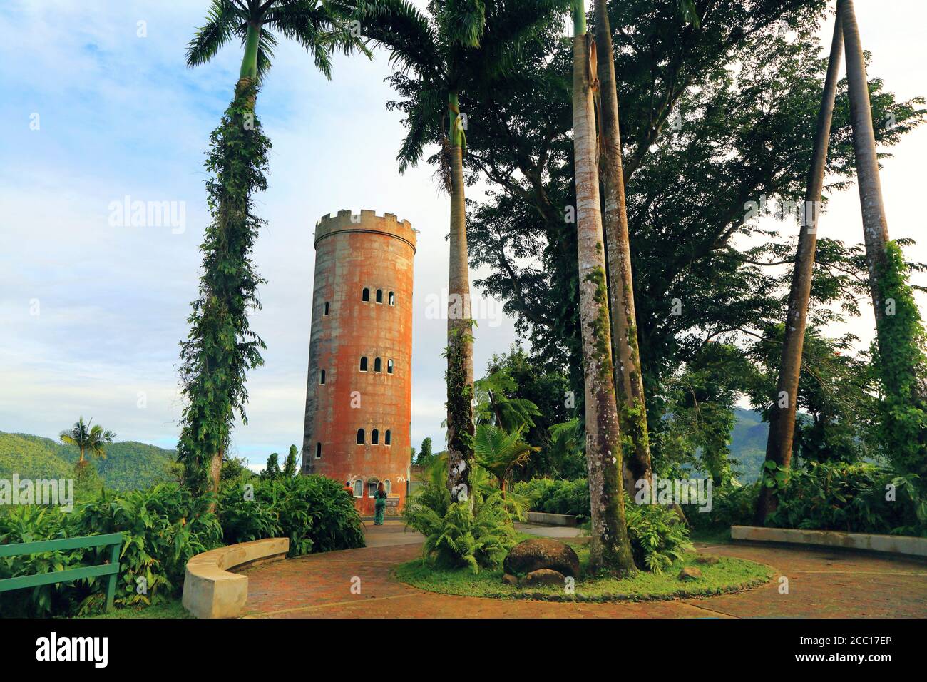 Usa, Porto Rico, El Yunque, forest. Yokahú, observation tower Stock ...
