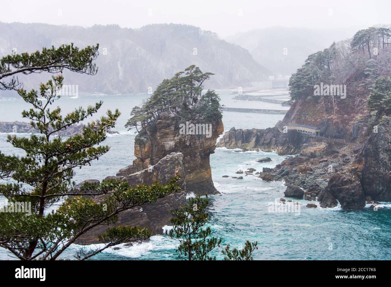 Snow in Taro. Along the Michinoku Coastal Trail, Tohoku, Honshu, Japan ...