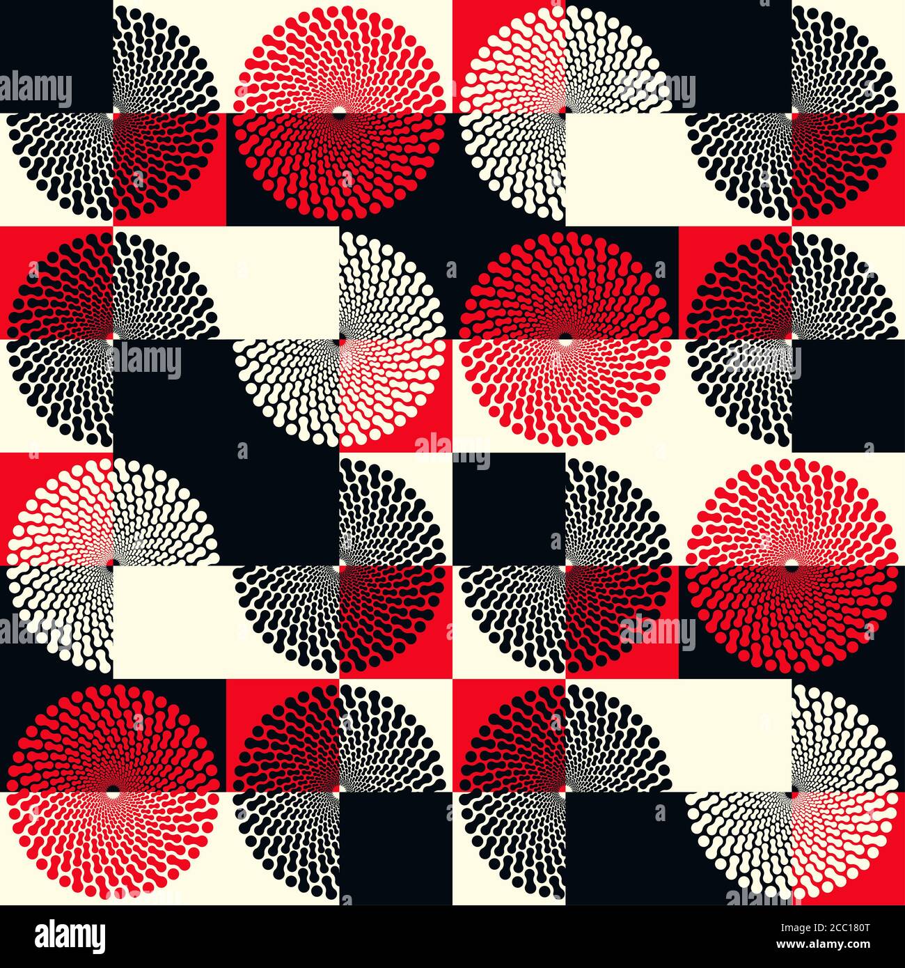 50s vintage pattern red black Stock Photo - Alamy