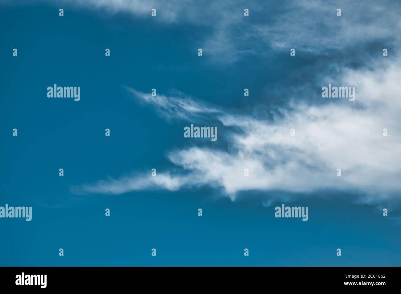 Beautiful cirrus cloudy bright blue sky background textures Stock Photo ...