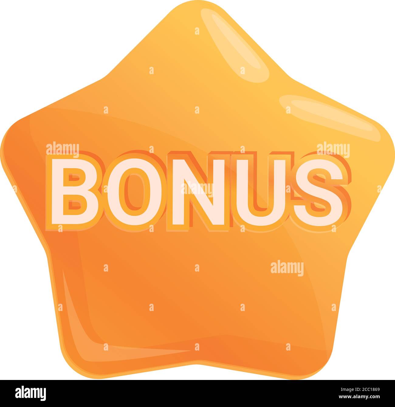 Bonus game star icon. Cartoon of bonus game star vector icon for web ...