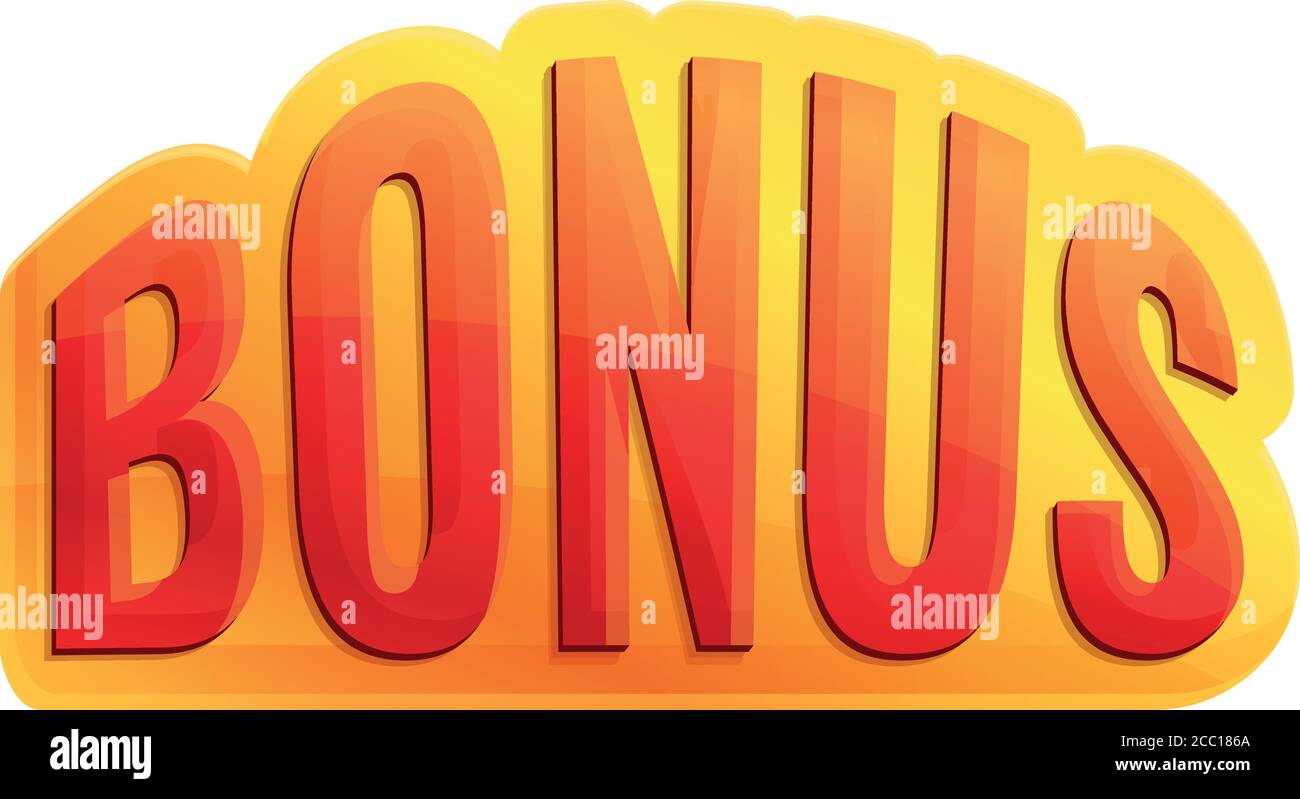 Bonus big letters icon. Cartoon of bonus big letters vector icon for ...
