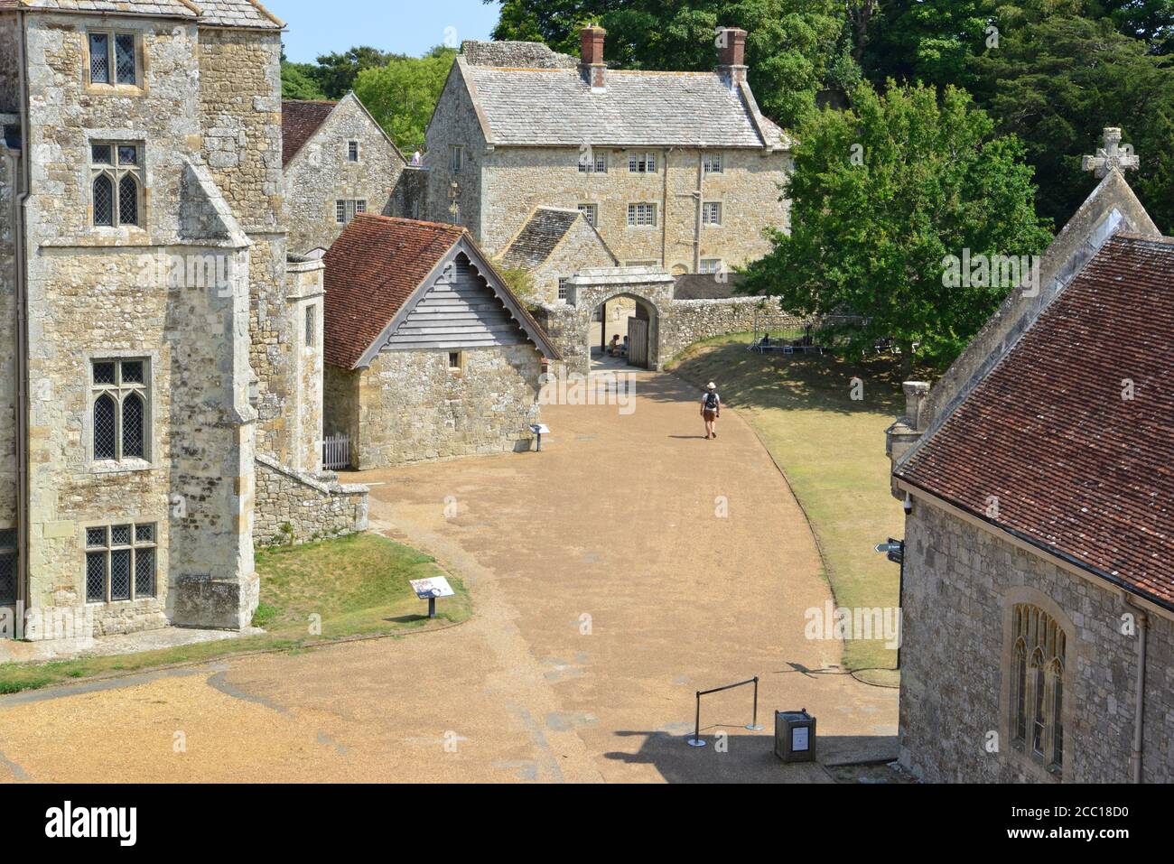 Inner courtyard of a castle in the Isle of Wight Stock Photo - Alamy