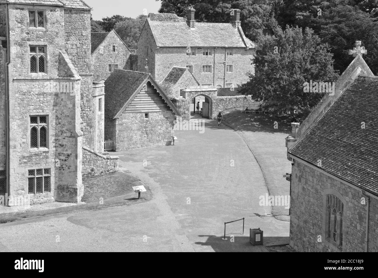 Historic castle in distance Black and White Stock Photos & Images - Alamy