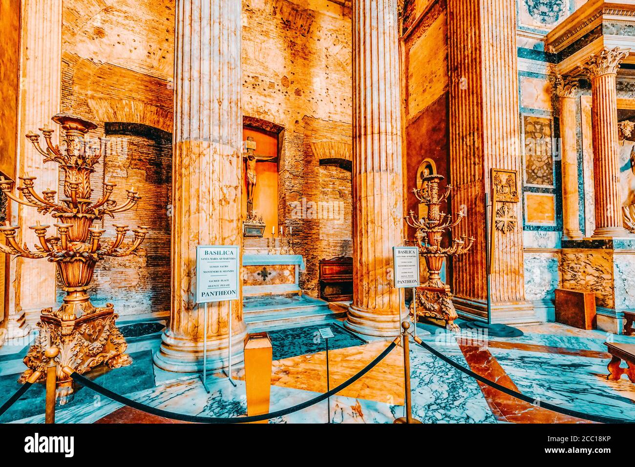 ROME, ITALY - MAY 09, 2017 : Inside interior of the Pantheon, is a ...