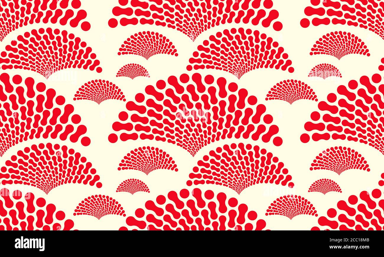 Japanese Flower Pattern Red