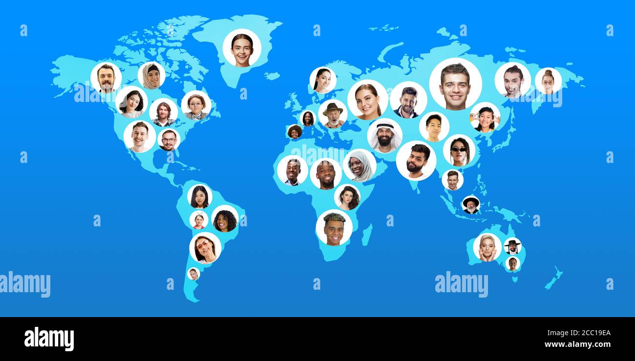 World global cartography - Earth international concept, connecting ...