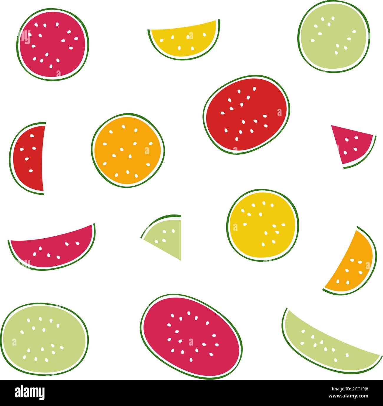 Set of watermelon - vector illustration Stock Vector Image & Art - Alamy