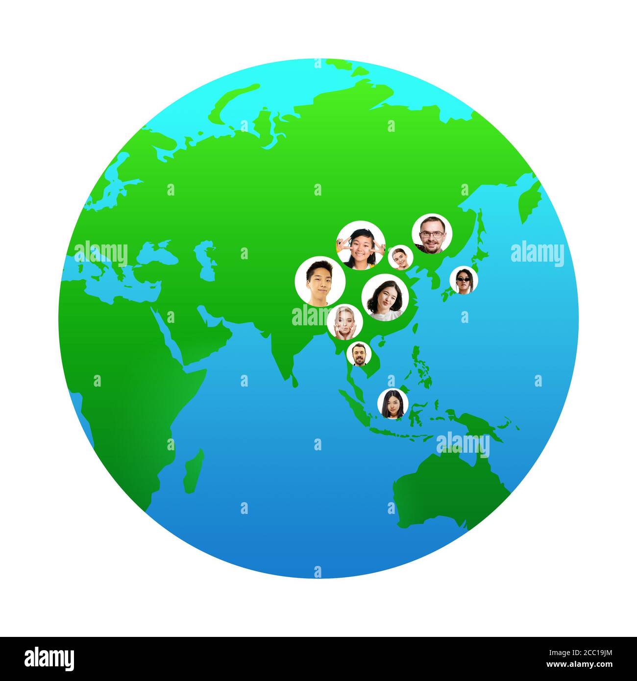 World map background people portraits hi-res stock photography and ...