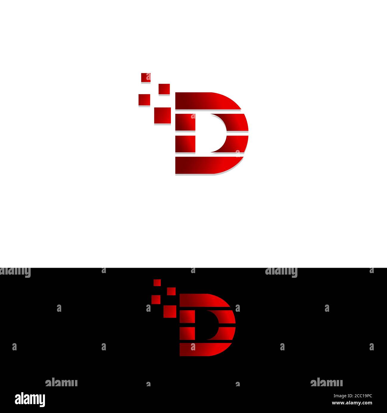 Simple design initial letter D for element design. Abstract design ...