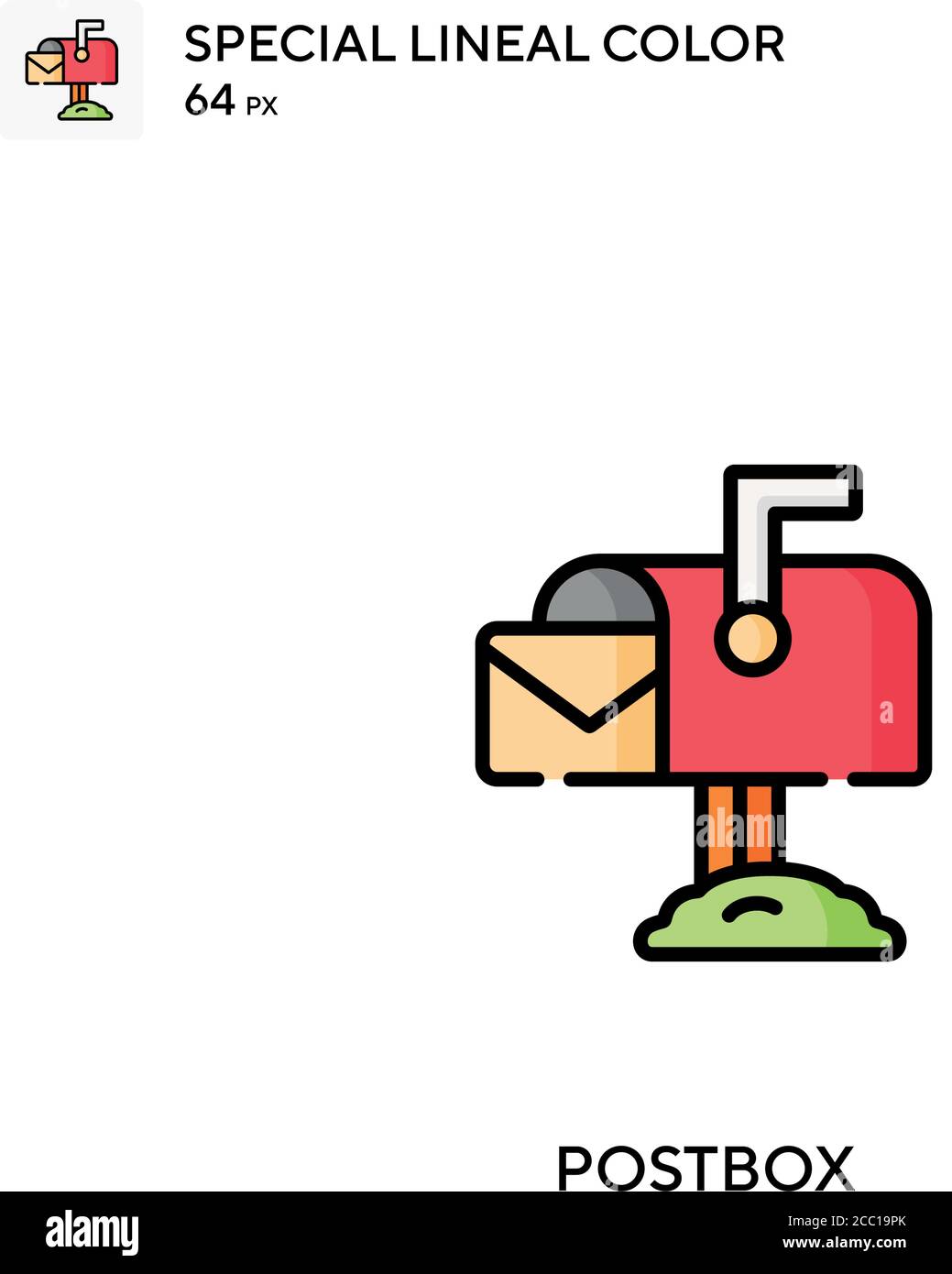 Postbox Special lineal color vector icon. Postbox icons for your business project Stock Vector ...