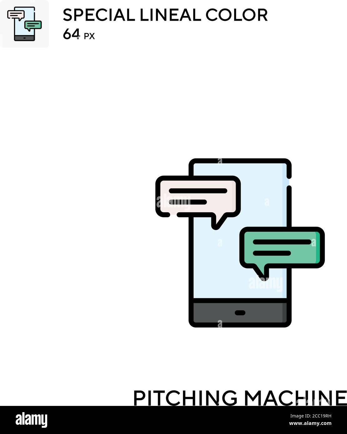 Pitching machine Special lineal color vector icon. Pitching machine icons for your business ...