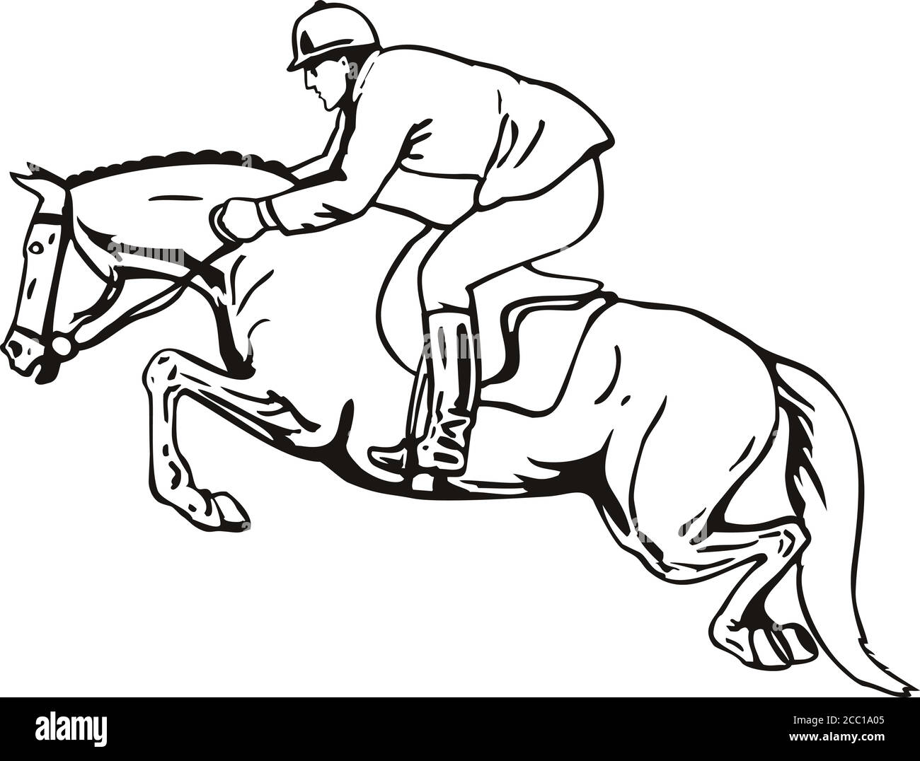 English riding competition Stock Vector Images - Alamy