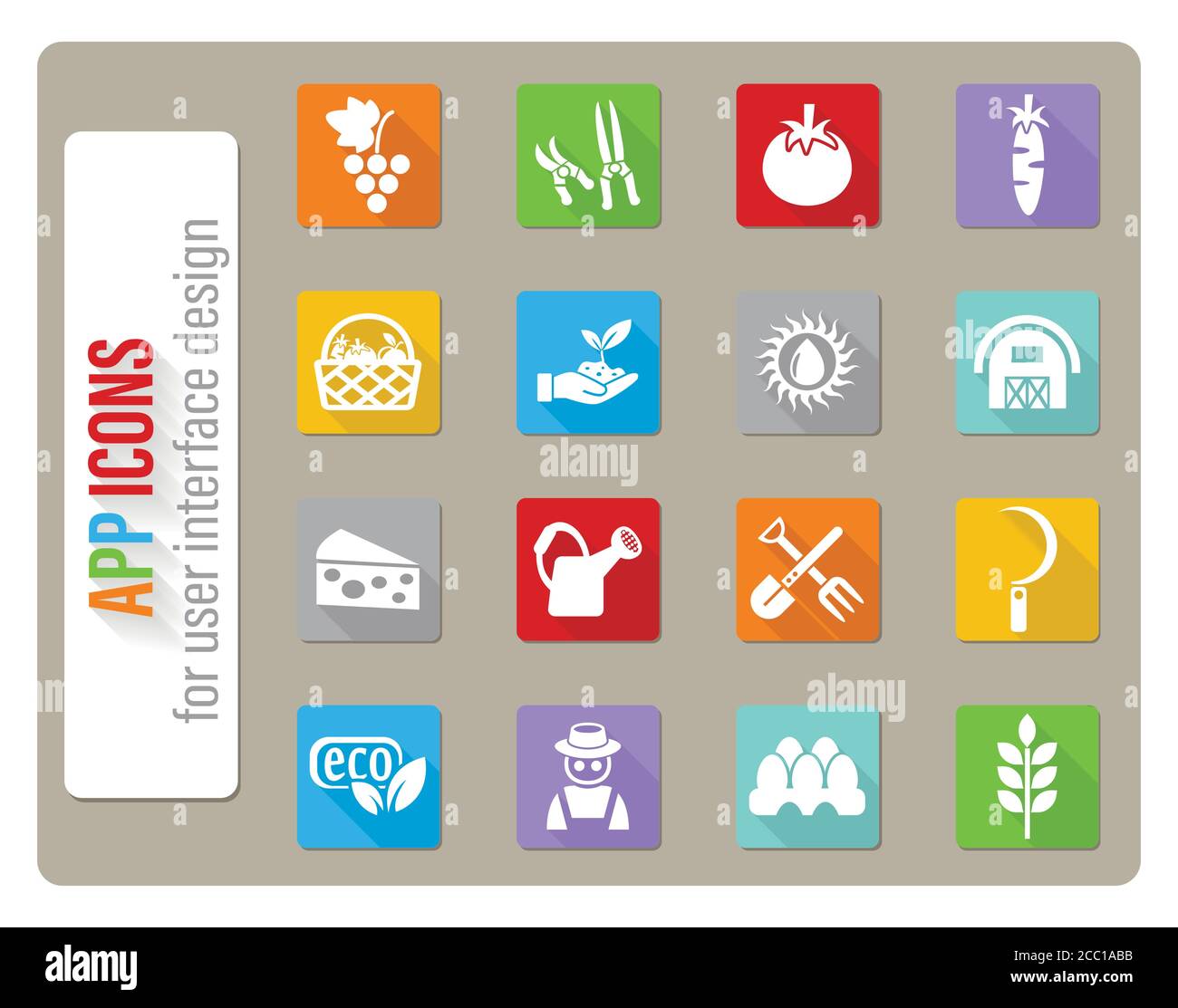 agriculture icon set Stock Vector Image & Art - Alamy