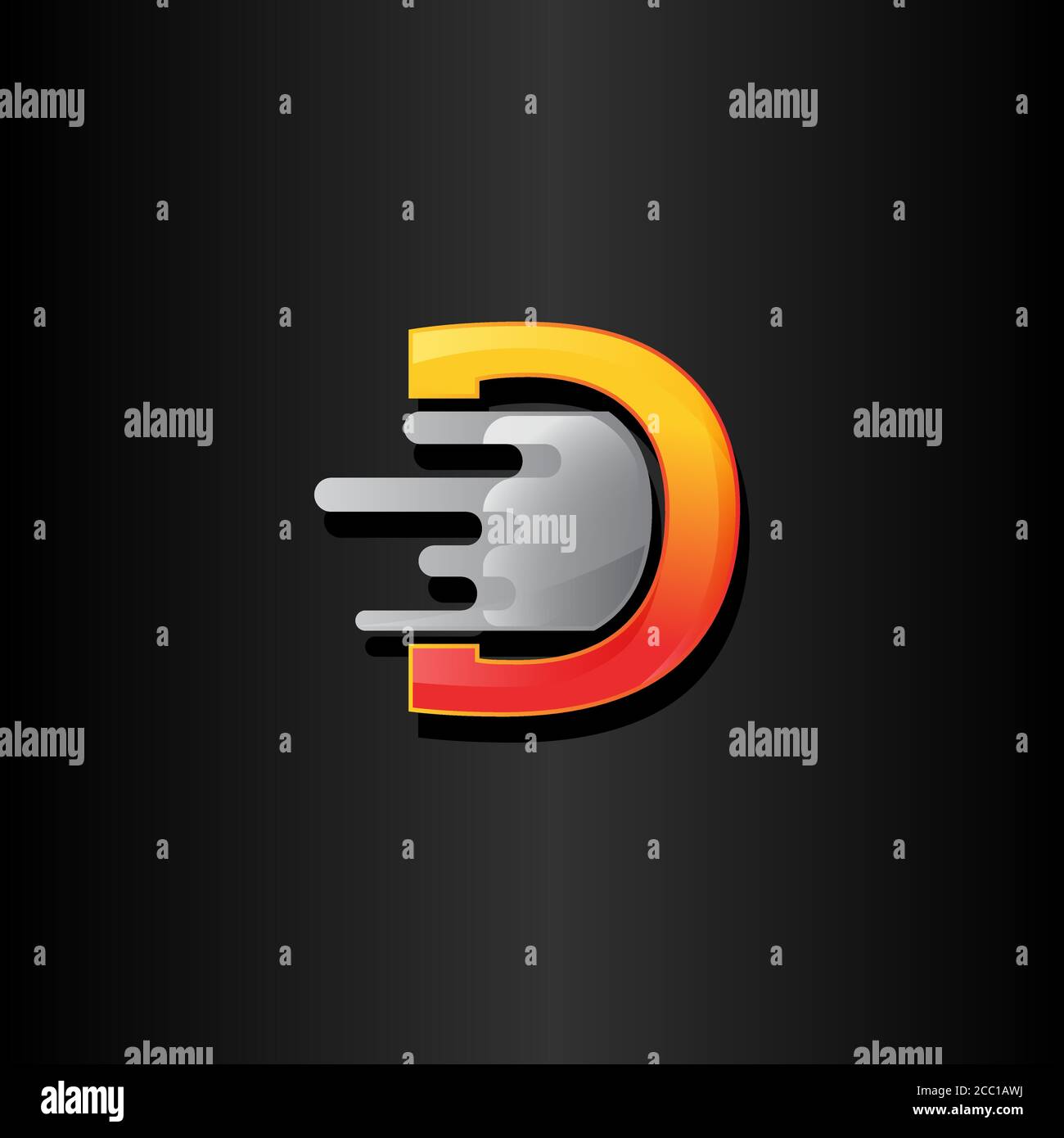 Modern design letter D symbol for element design. Technology design ...