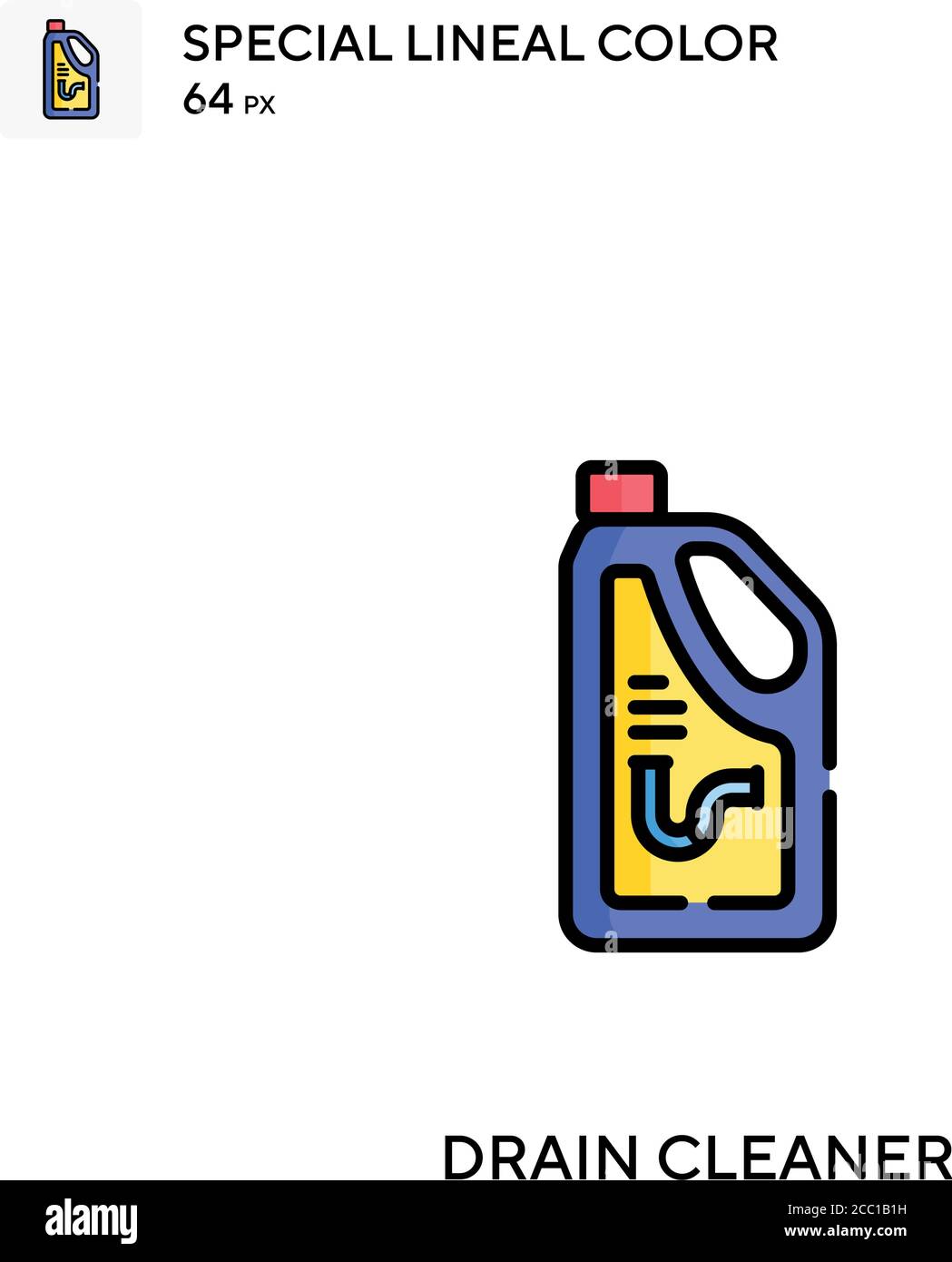 Drain cleaner Special lineal color vector icon. Drain cleaner icons for ...
