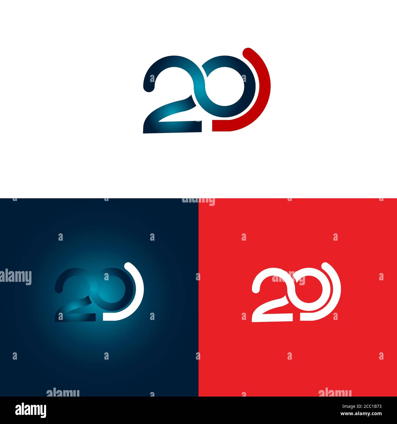 Typography design number 20 th anniversary numbers. 20 years old ...