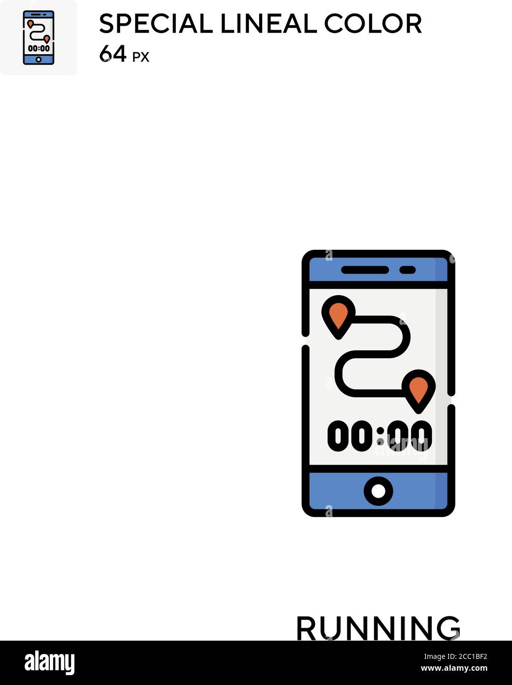 Running Special lineal color vector icon. Running icons for your ...