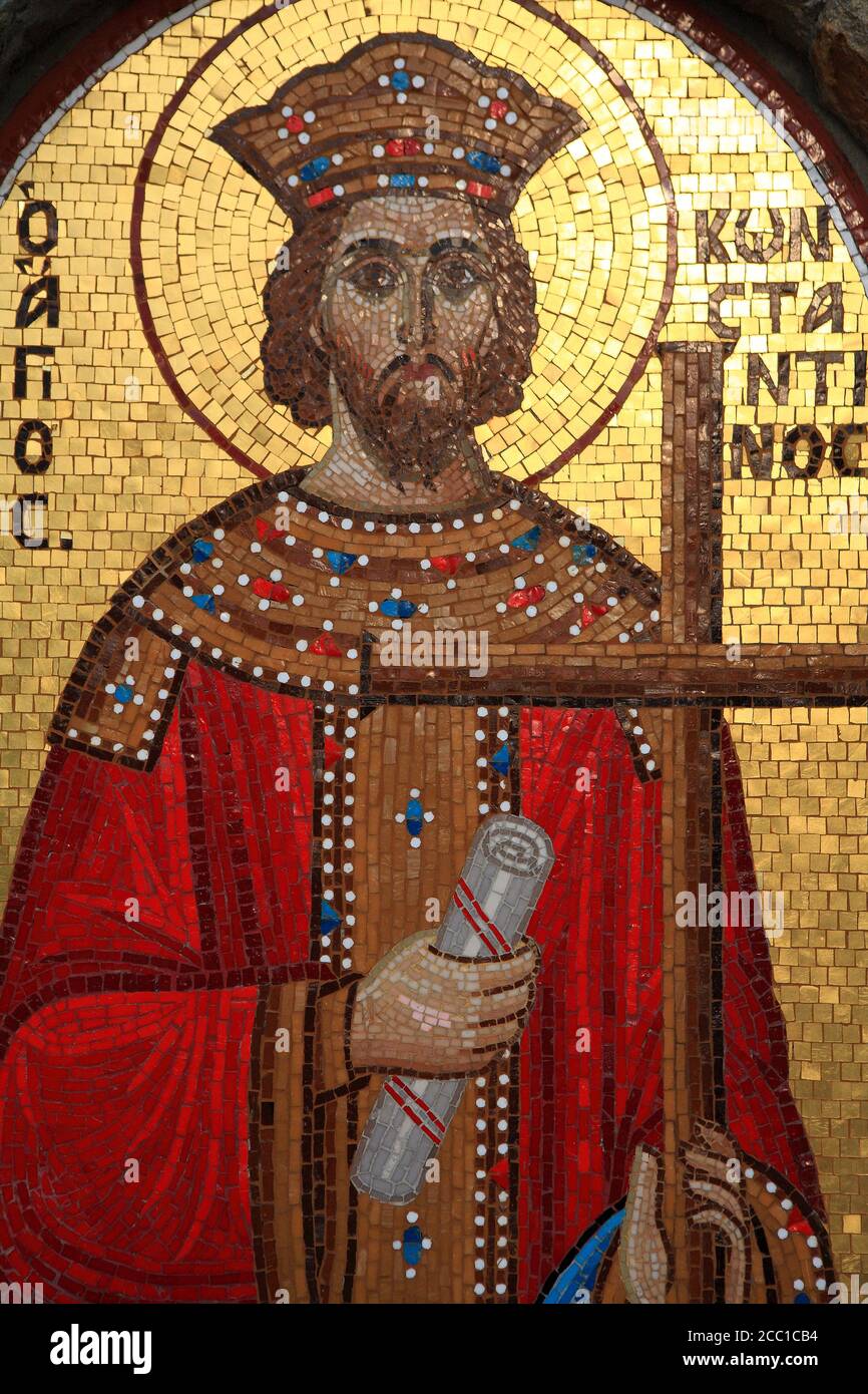 Cyprus, Larnaca, Stavrovouni monastery, mosaics Stock Photo - Alamy