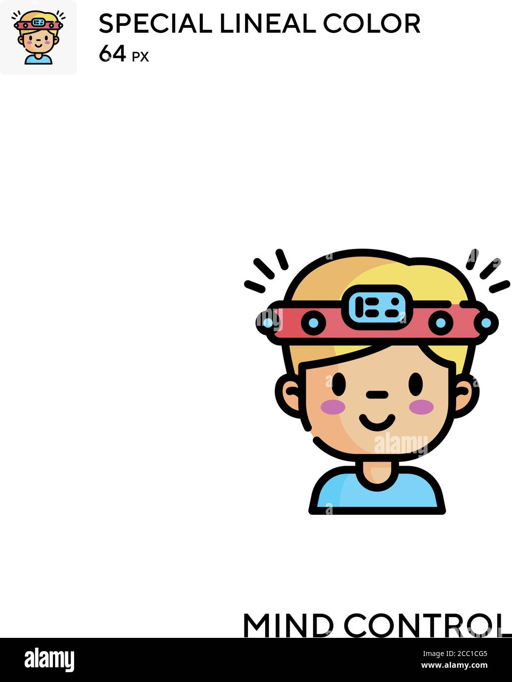 Mind control Special lineal color vector icon. Mind control icons for ...
